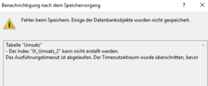 SQL Server Management Studio „Das Ausfuerungstimeout ist abgelaufen ...
