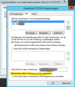 Exchange Server Event ID 205 und Event ID 16025 mit „No DNS servers ...